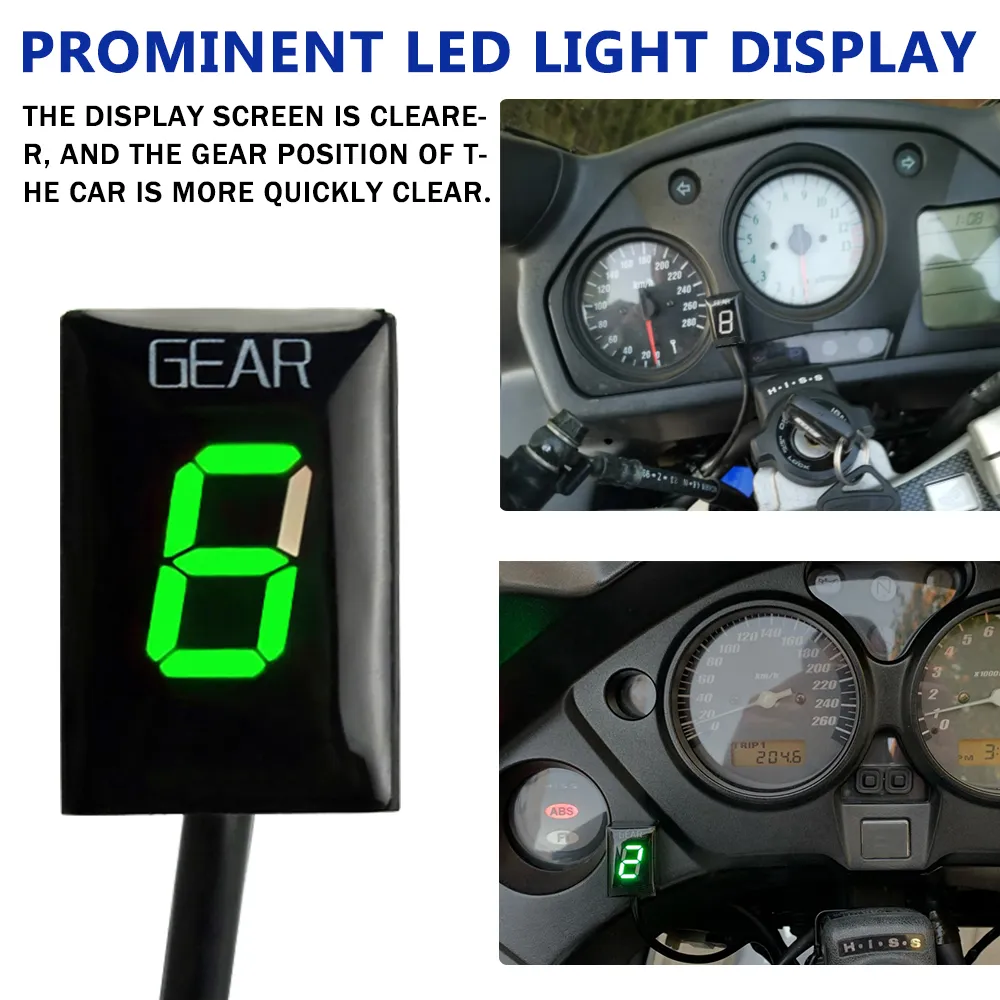 CBR Motorcycle Gear Indicator, High-Precision Digital Dash Mount ...