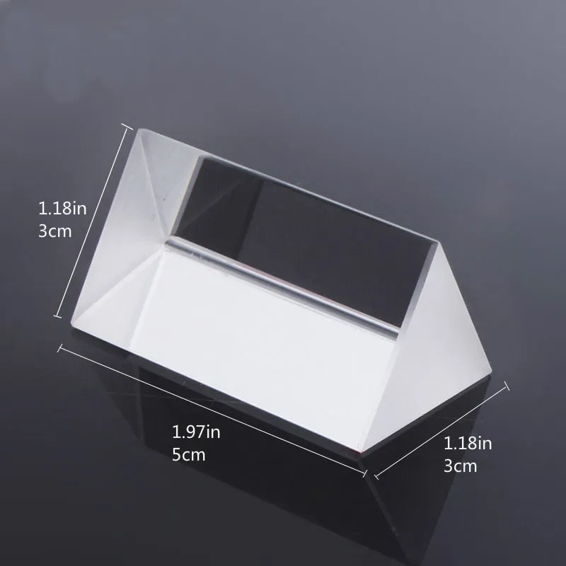 Science Toys For Adults Glass Triangular Prism For Light Spectrum Study ...