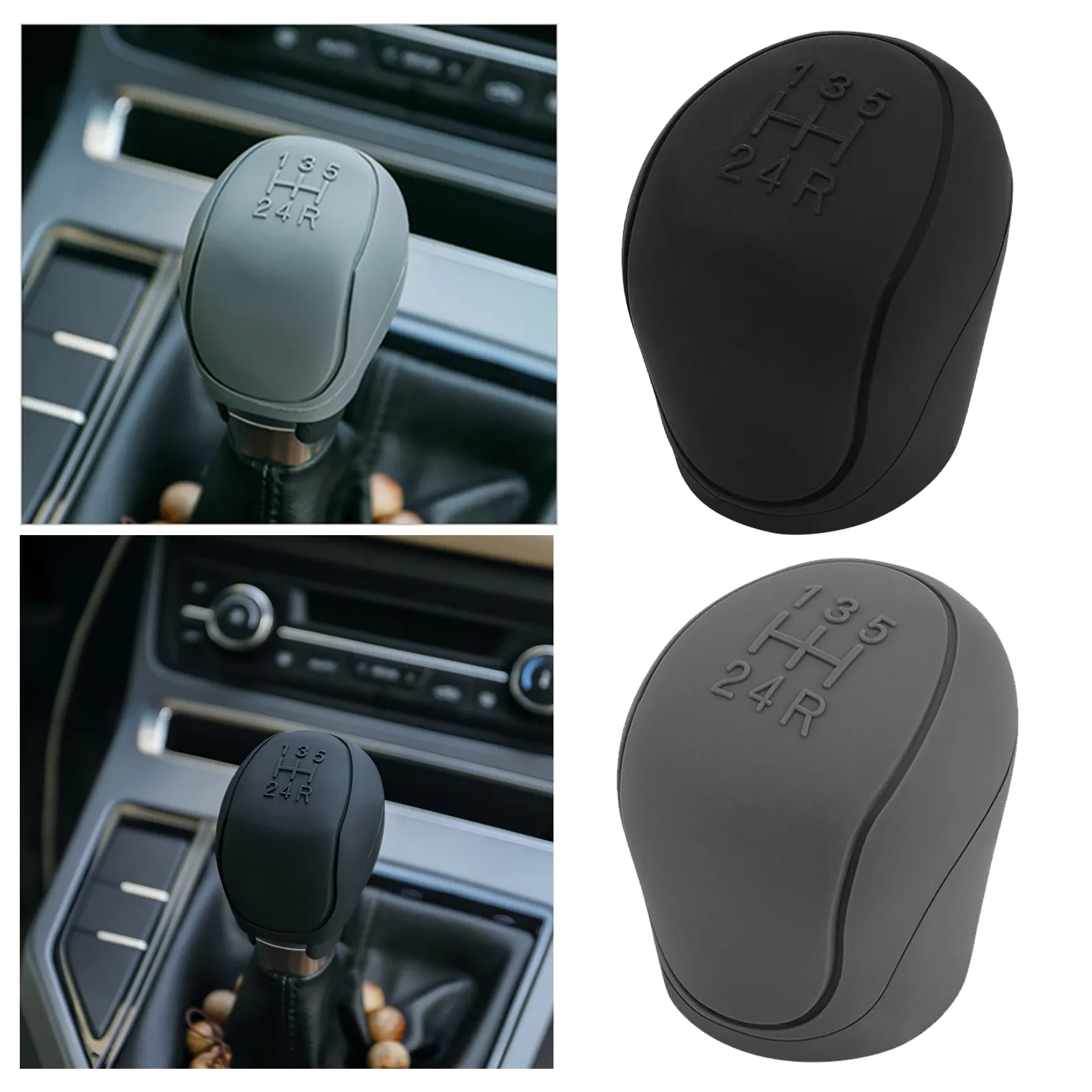 Silicone Gear Shift Knob Cover for Suzuki Swift Sport Jimny Grand Vitara 2024 Soft Grip Anti Slip Protection Durable Comfortable Car Interior