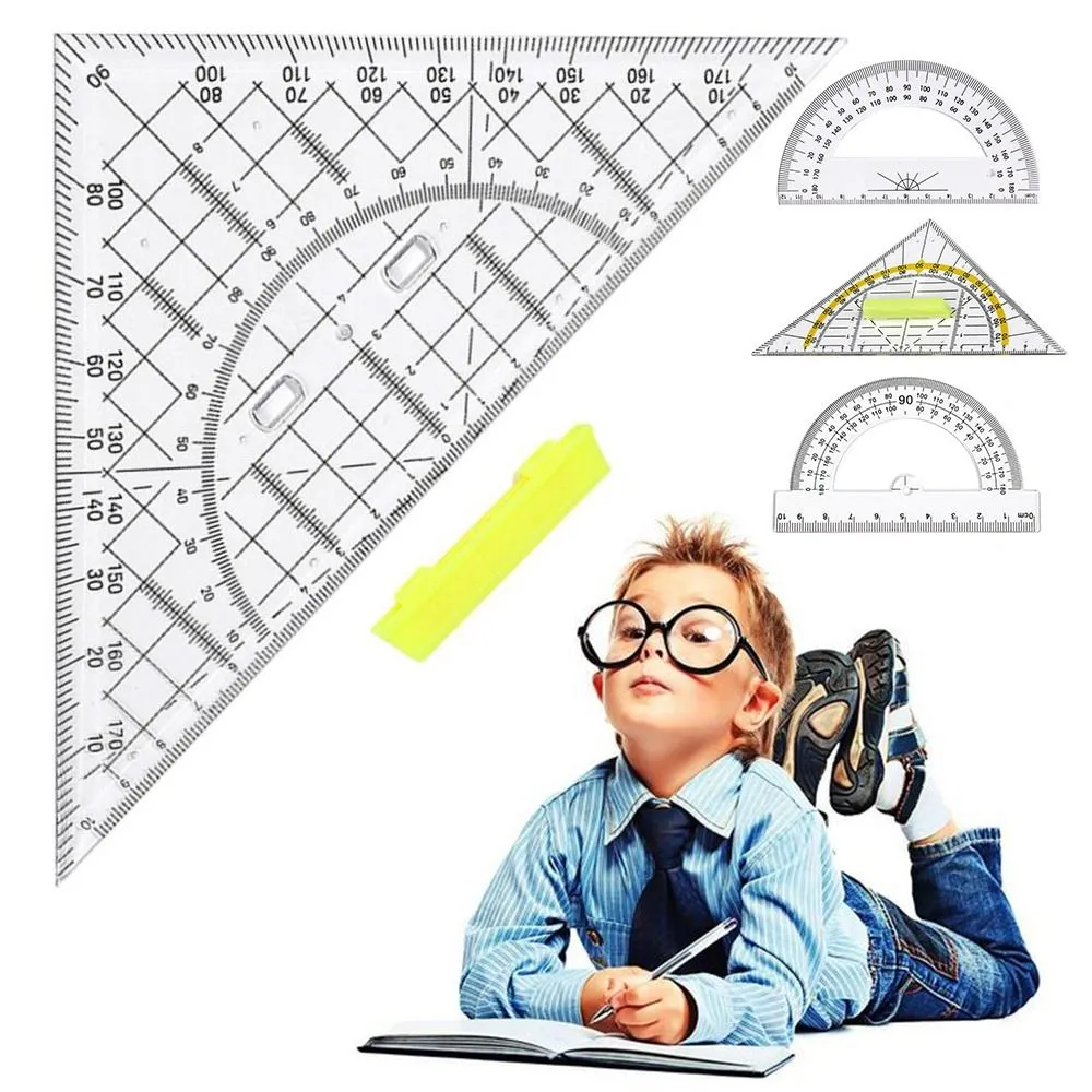 Ferocious Viking Geometry Set - Compass, Ruler, Protractor, Set Squares ...