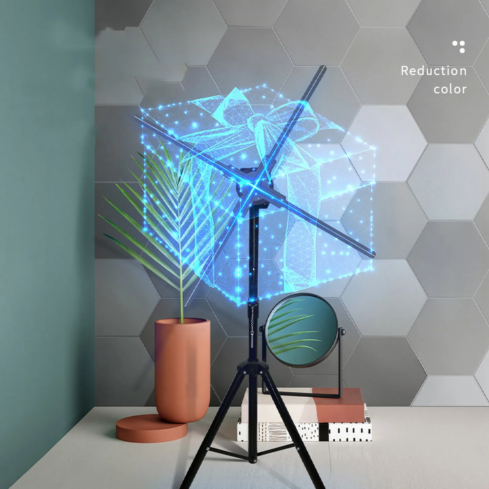 3D Hologram Fan Projector Floating Imaging LED Display, 64/80/100cm ...