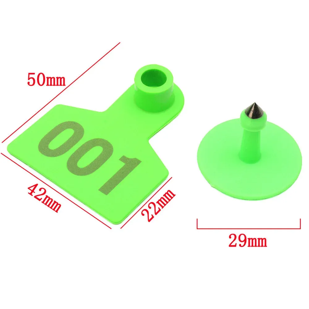 Livestock Ear Tags With Numbers 001 100 Durable Plastic Cattle Sheep ...