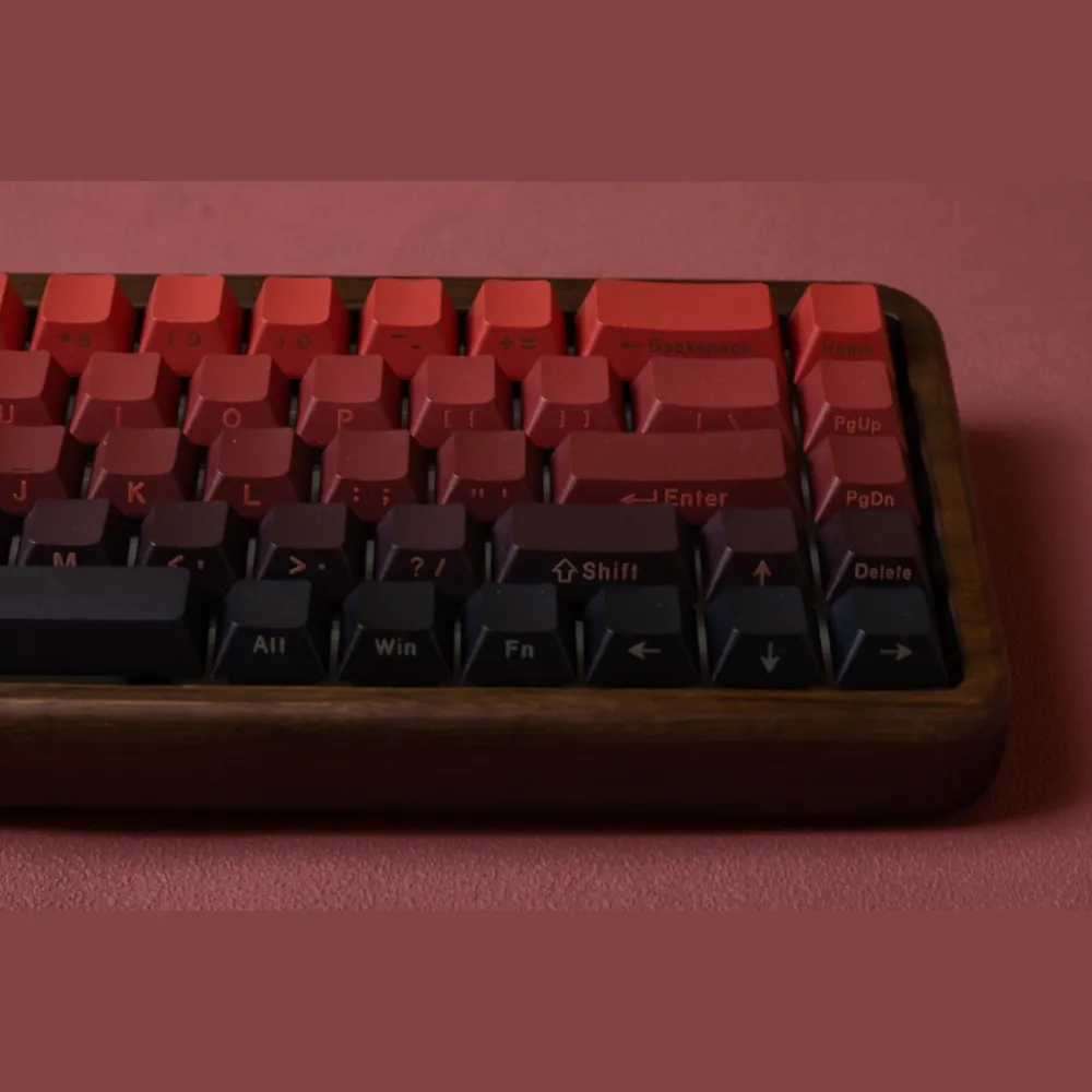 Red Gradient PBT Side Printed Keycap Set, 140 Keys... From Ddmyearth ...