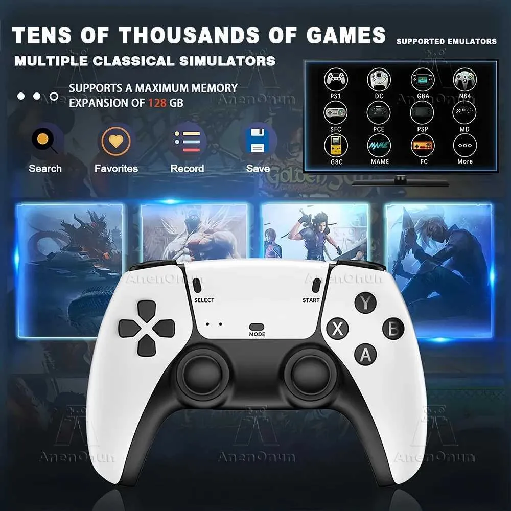 Y241109 4K Game Stick 41,000+ Games Retro TV Console With 2 Controllers ...