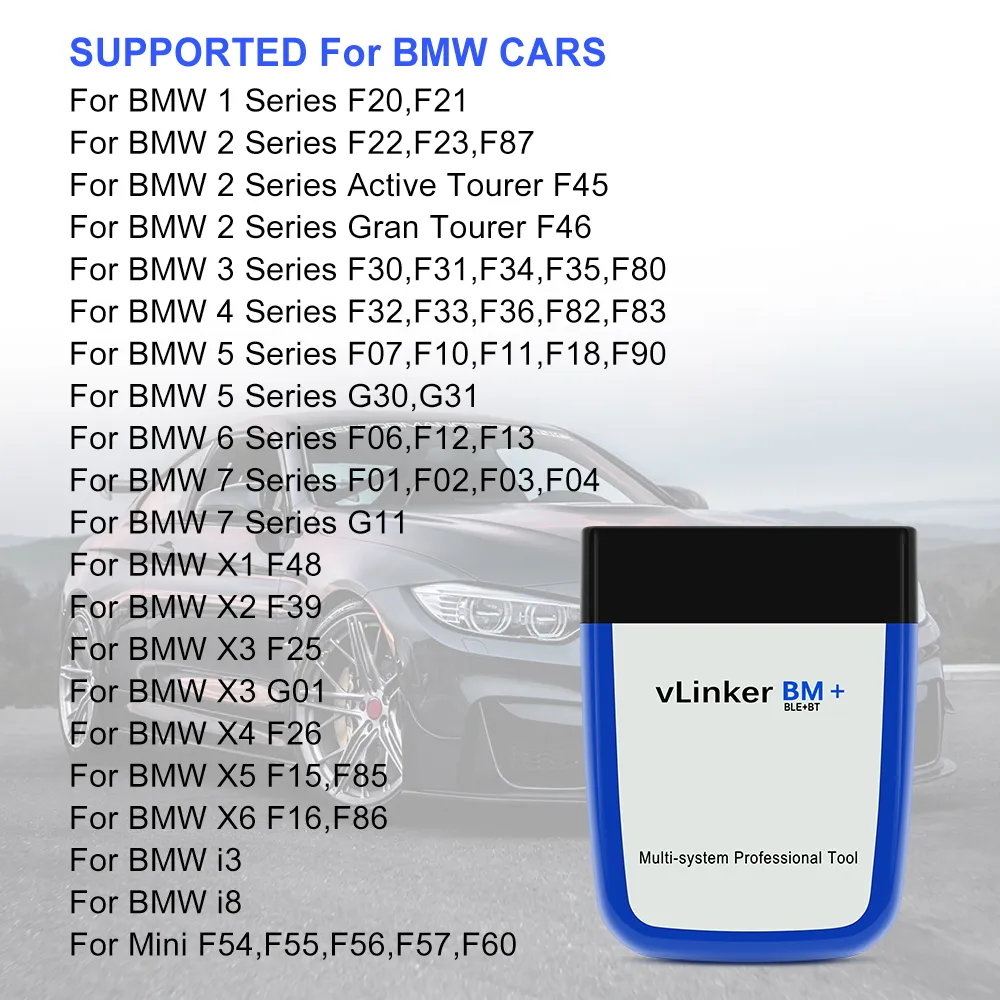 DHgate.com:Vgate vLinker BM+ OBD2 Scanner Bluetooth 3.0/4.0/Wifi OBD ...