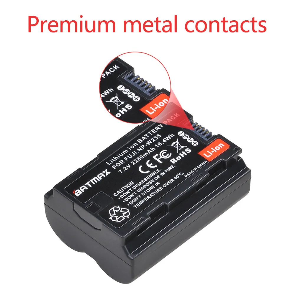 DHgate.com:Batmax 2280mAh NP-W235 NP W235 Camera Battery+ LED USB Dual ...