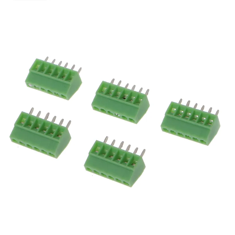 5 Pin Connector 10-Pack Green 2.54mm 4-Pin Screw Terminal Blocks ...