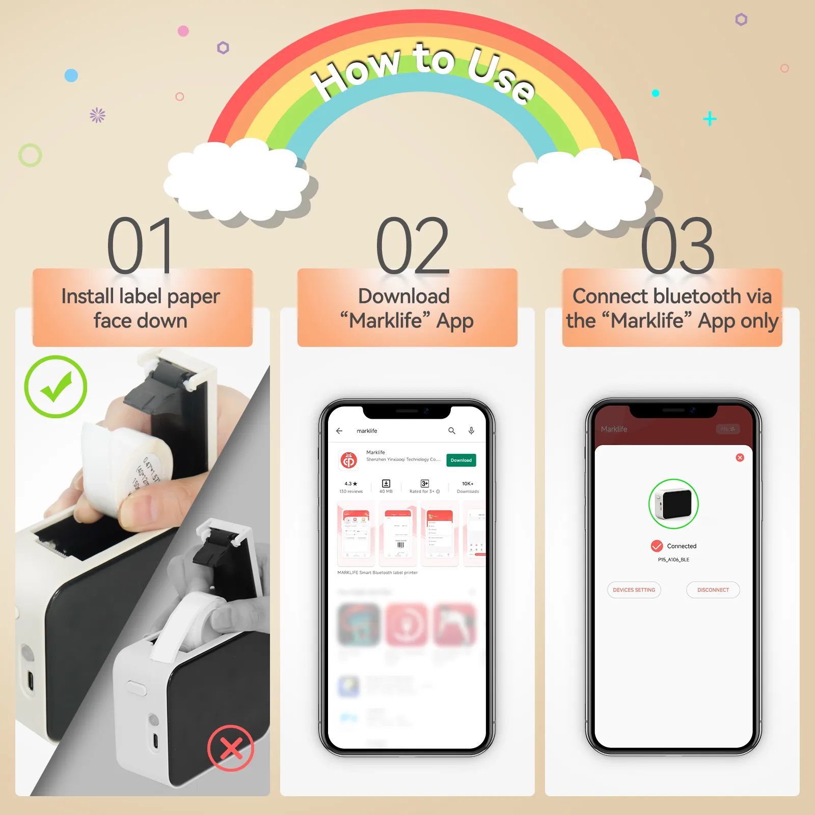 DHgate.com:P15 Thermal Label Printer: Compact Adhesive Sticker Maker w ...