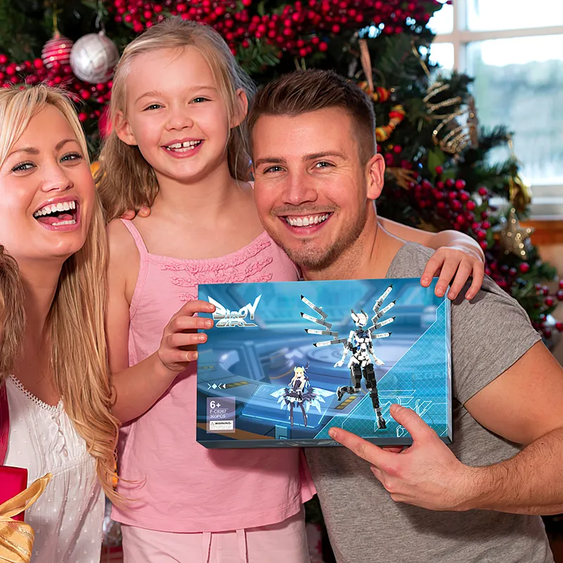 Robot Bunny Building Blocks Set Kawaii Mecha Girl Rabbit Figure Toy ...