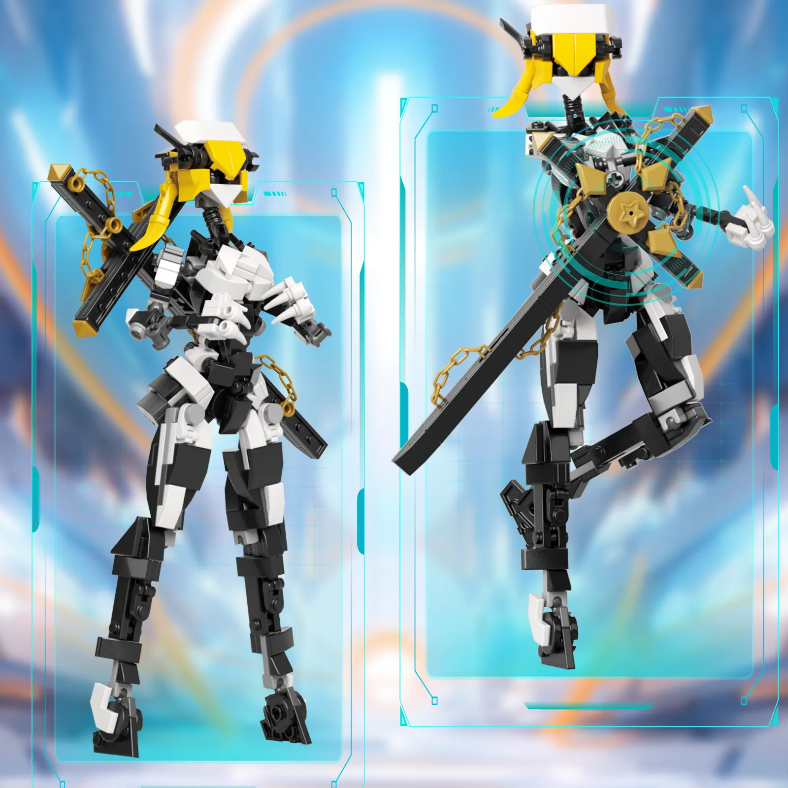 MOC-8200 Mobile Suit Girl Model Kit: Buildable Bunny Girl Mech Toy Set ...