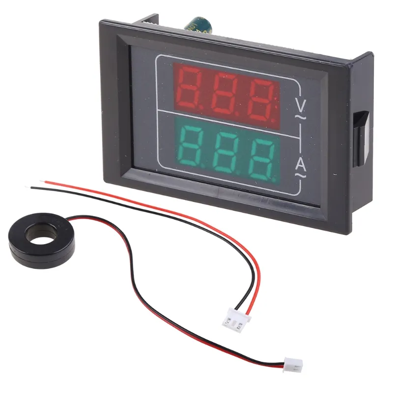 Mini Digital Voltmeter Ammeter AC 50 500V 0 600V LED Display Voltage ...