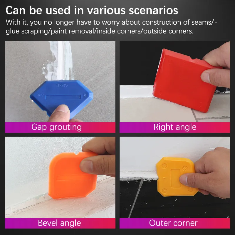 Plastic silicone sealant Spreader Set with Multiple Shapes for Kitchen ...