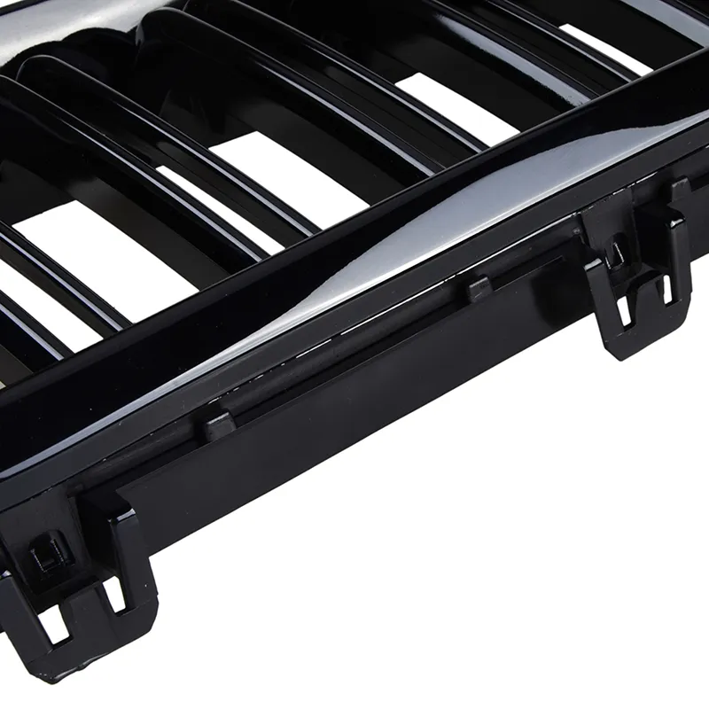 Rhyming Front Hood Kidney Grille Bumper Black Dual Grill Replacement ...