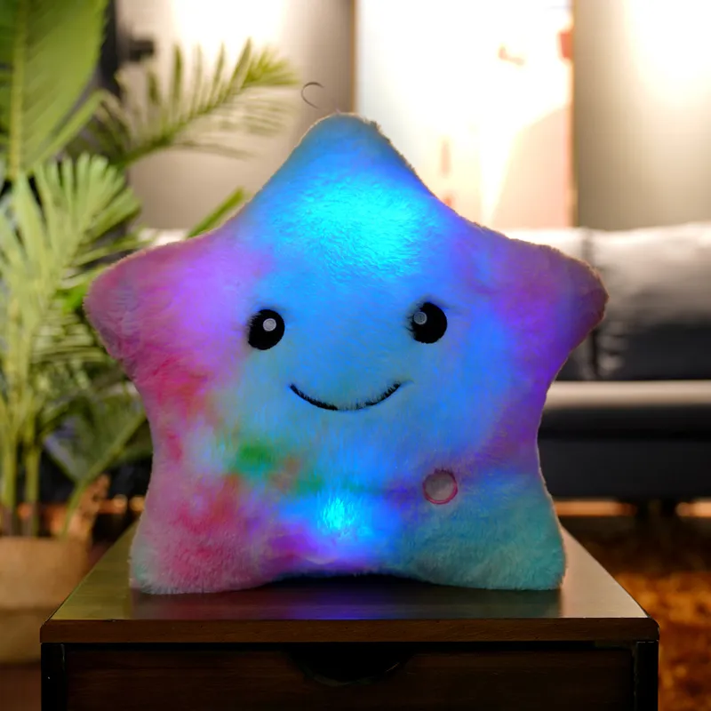 Luminous Star Plush Toys 20CM Colorful Glowing Stars Plushie Doll With ...