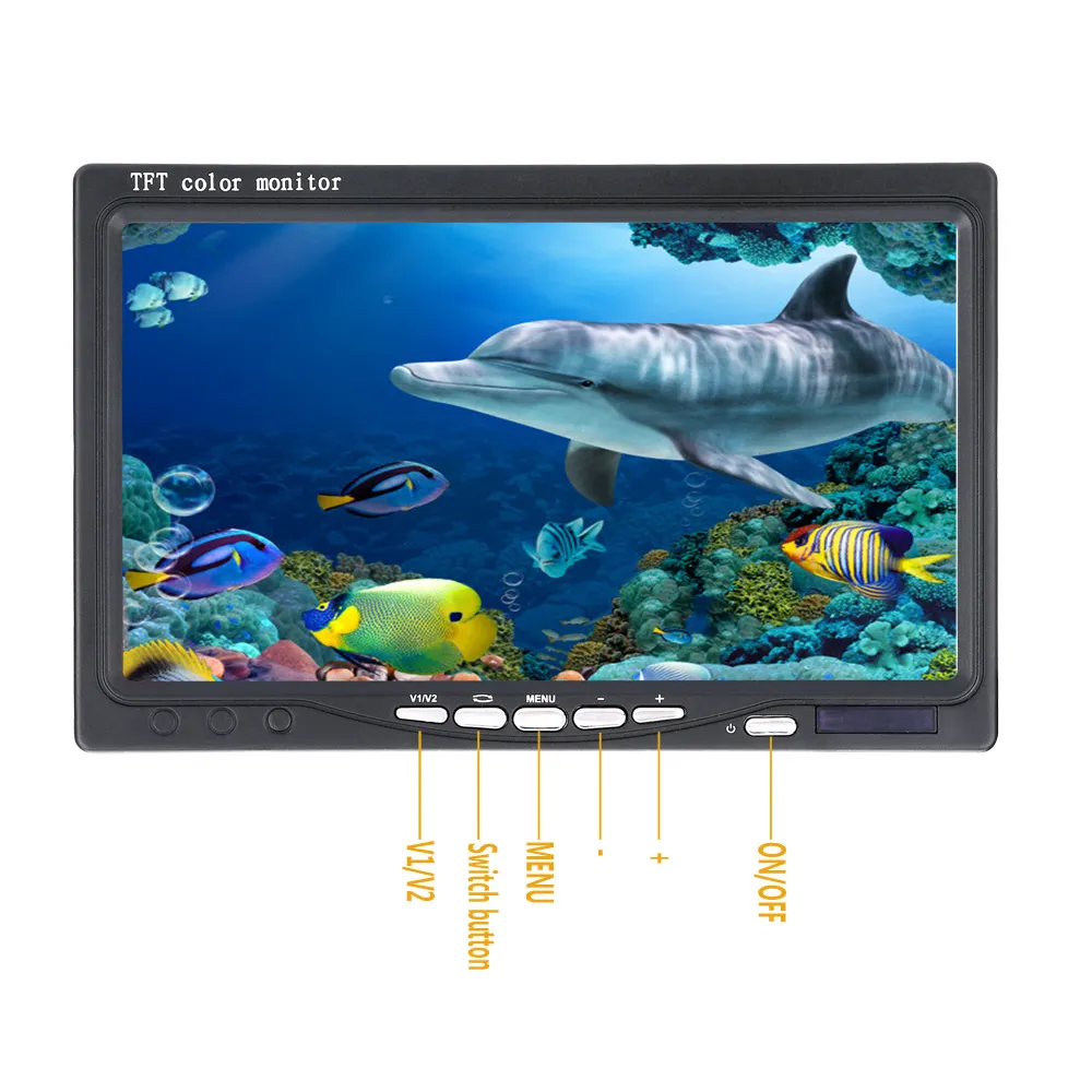 6-Light 7'' Monitor Underwater Fishing Camera Kit: MAOTEWANG 1000TVL ...