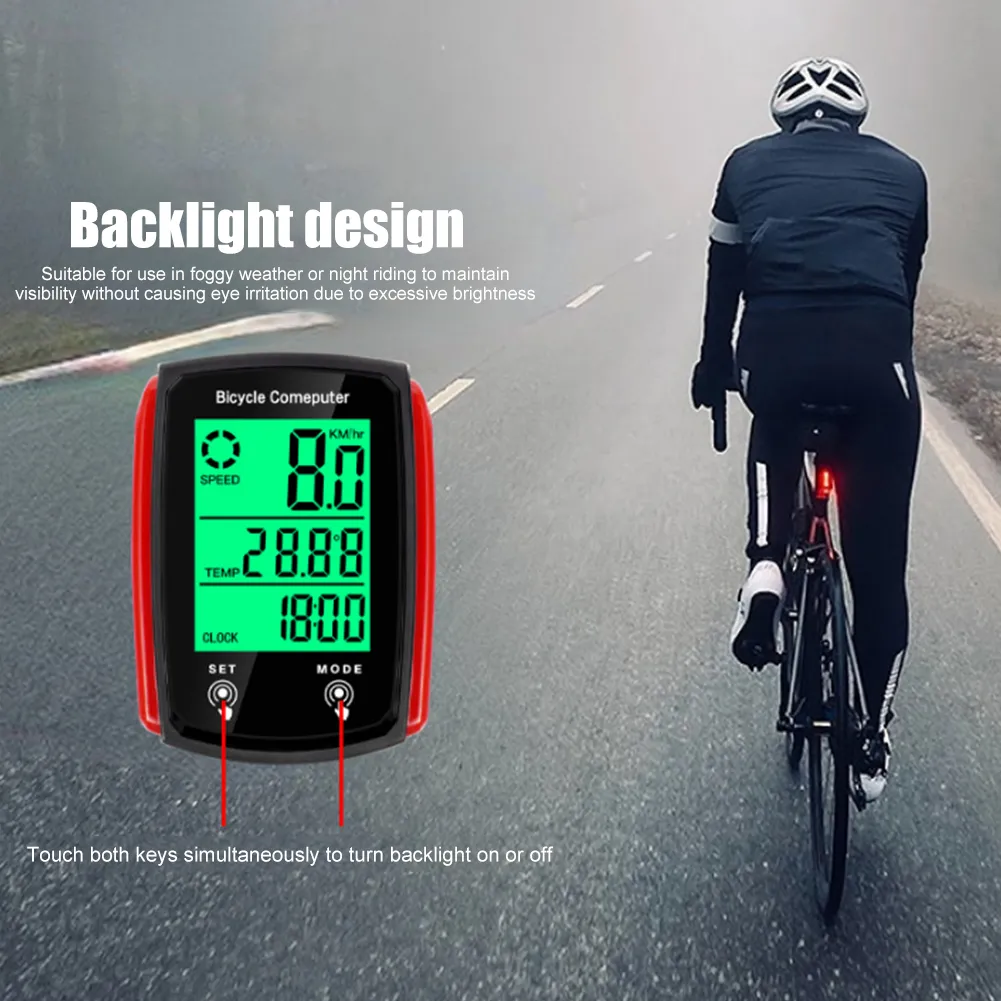 Bicycle Computer Wired Speedometer: Universal MTB Bike Cycling Speed ...