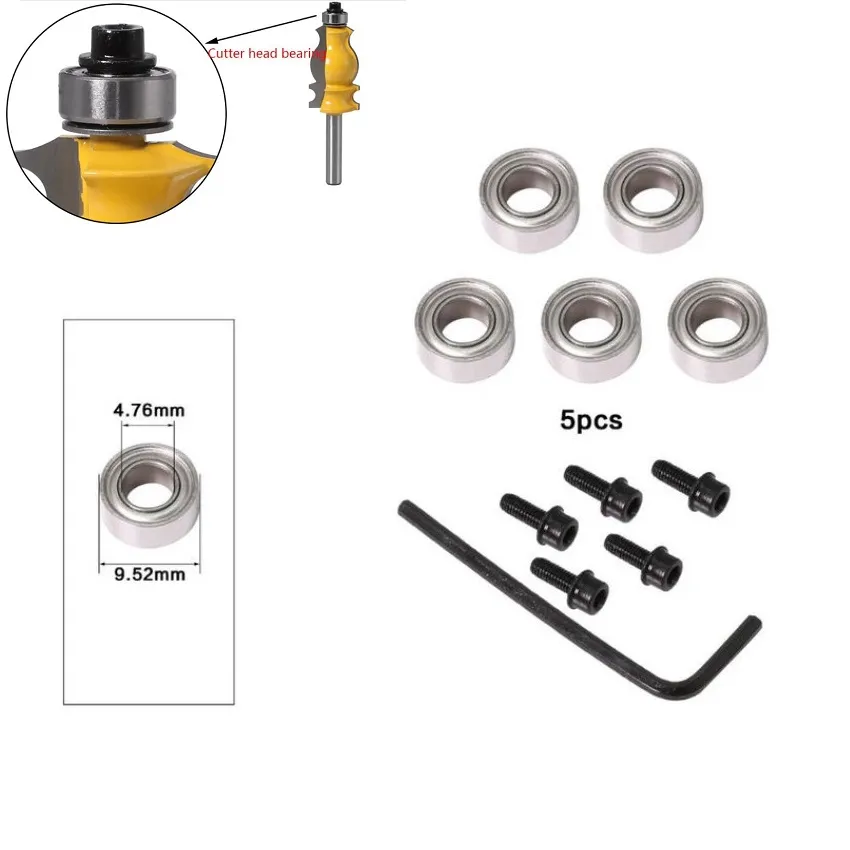 DHgate.com:52mm Steel Router Bit Bearing Kit with 4.76mm Inner Diameter ...