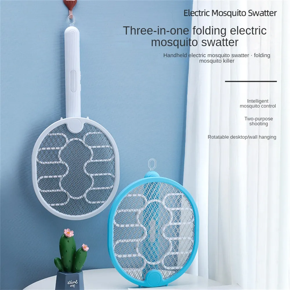In 1 Electric Mosquito Racket Rechargeable Usb Killer Anti Fly ...