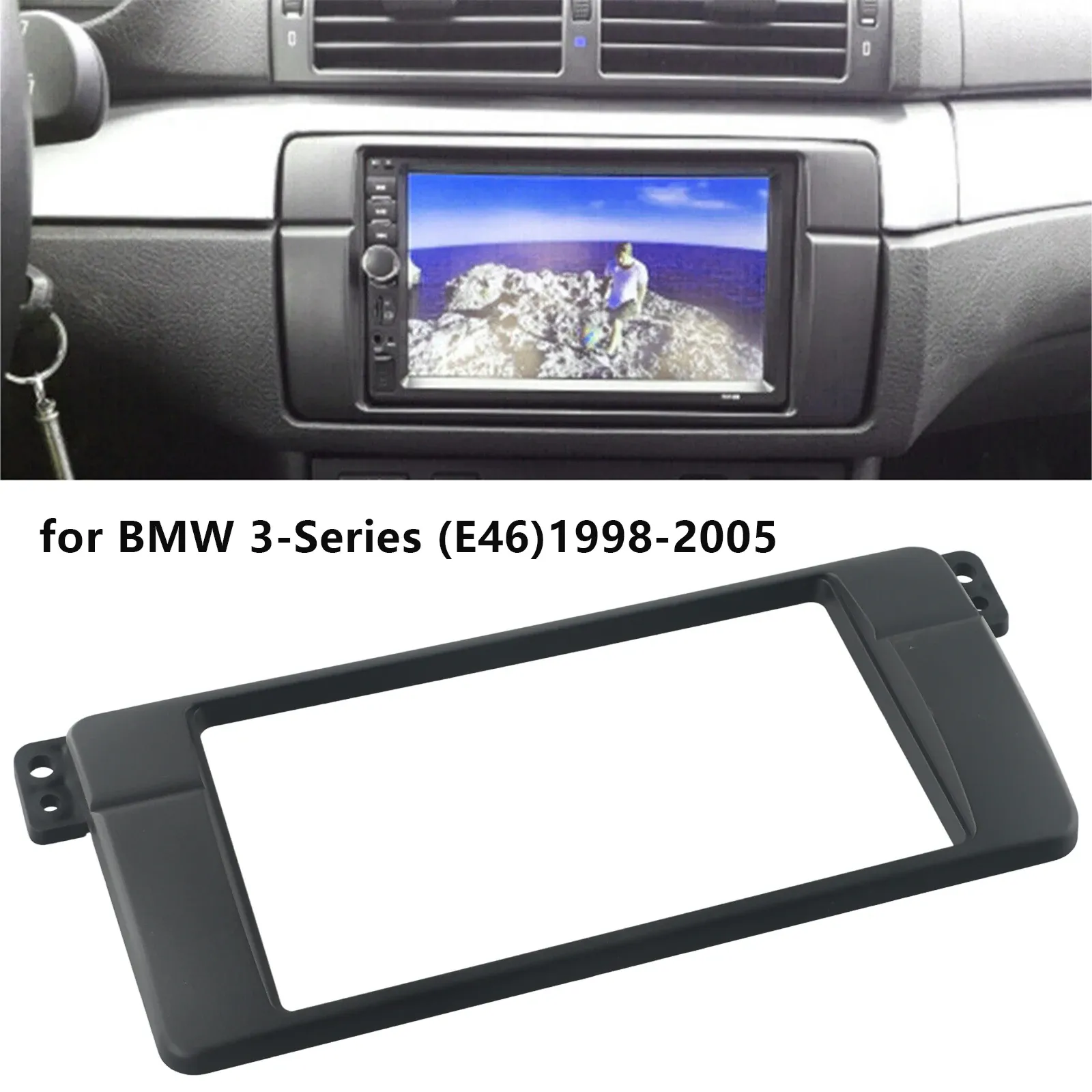 Double DIN Radio Fascia For BMW 3 Series E46 1998 2006 Stereo Panel ...