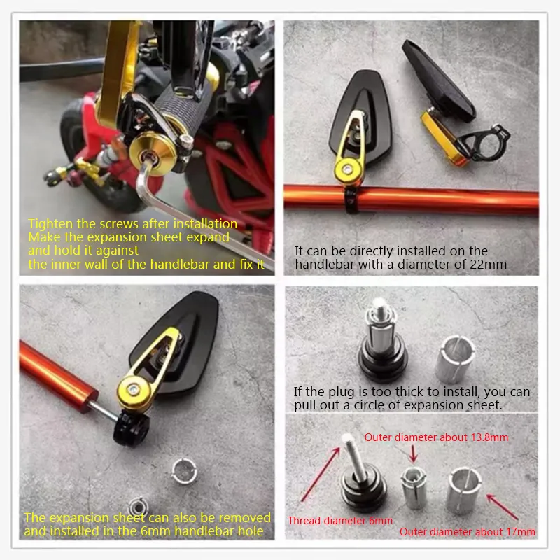 New 2021 Bar End Racing Rear View Mirror For... From Lx1876, $20.23 ...