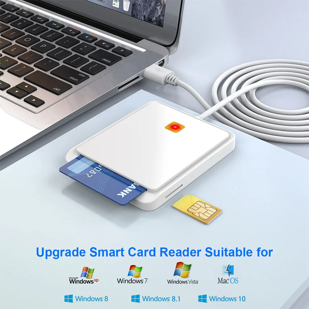 DAC Card Reader for PC: USB Smart Card Reader for Bank Cards, ID, EMV ...