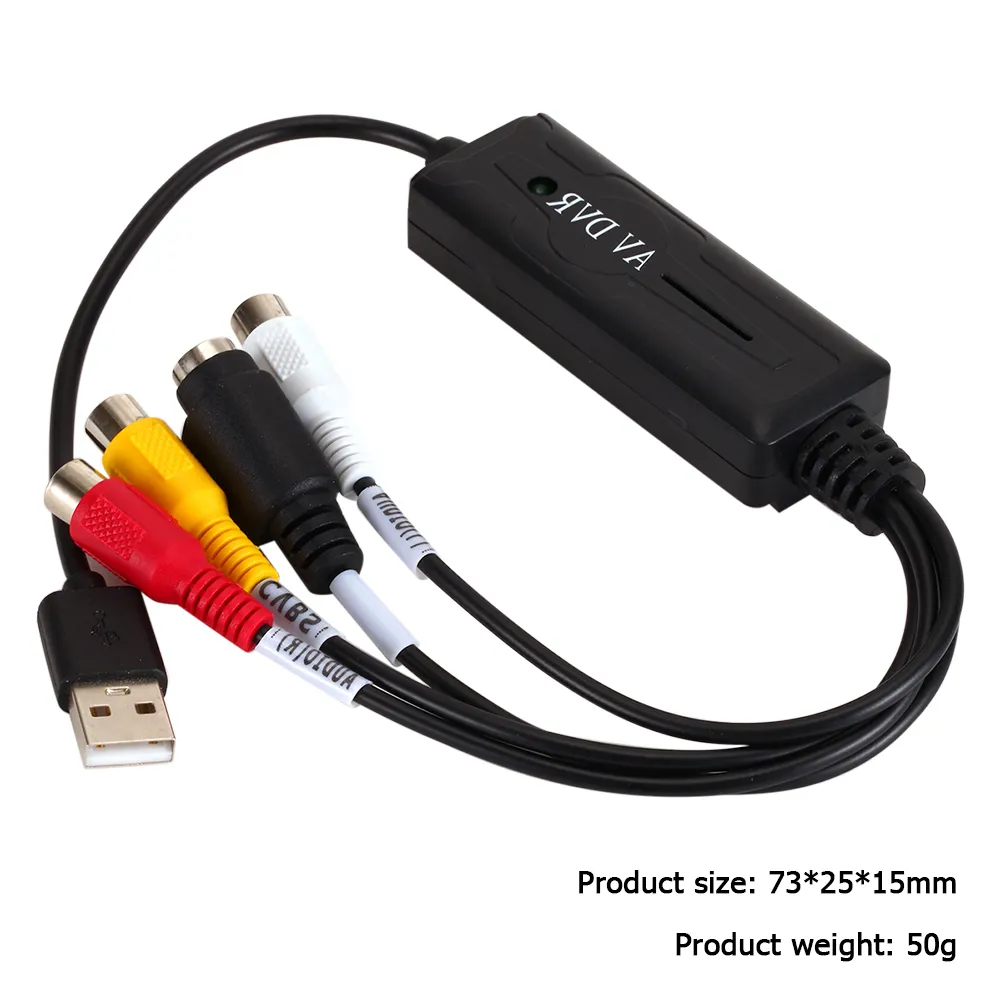 RCA Adapter To USB Capture Card: AV To USB 2.0 Converter For TV, DVD ...