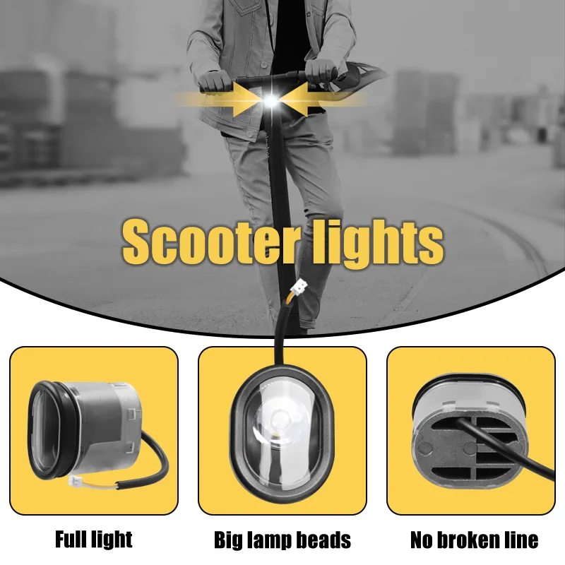 Waterproof Electric headlights for Ninebot ES1, ES2, Es4 MAX, G30, and ...