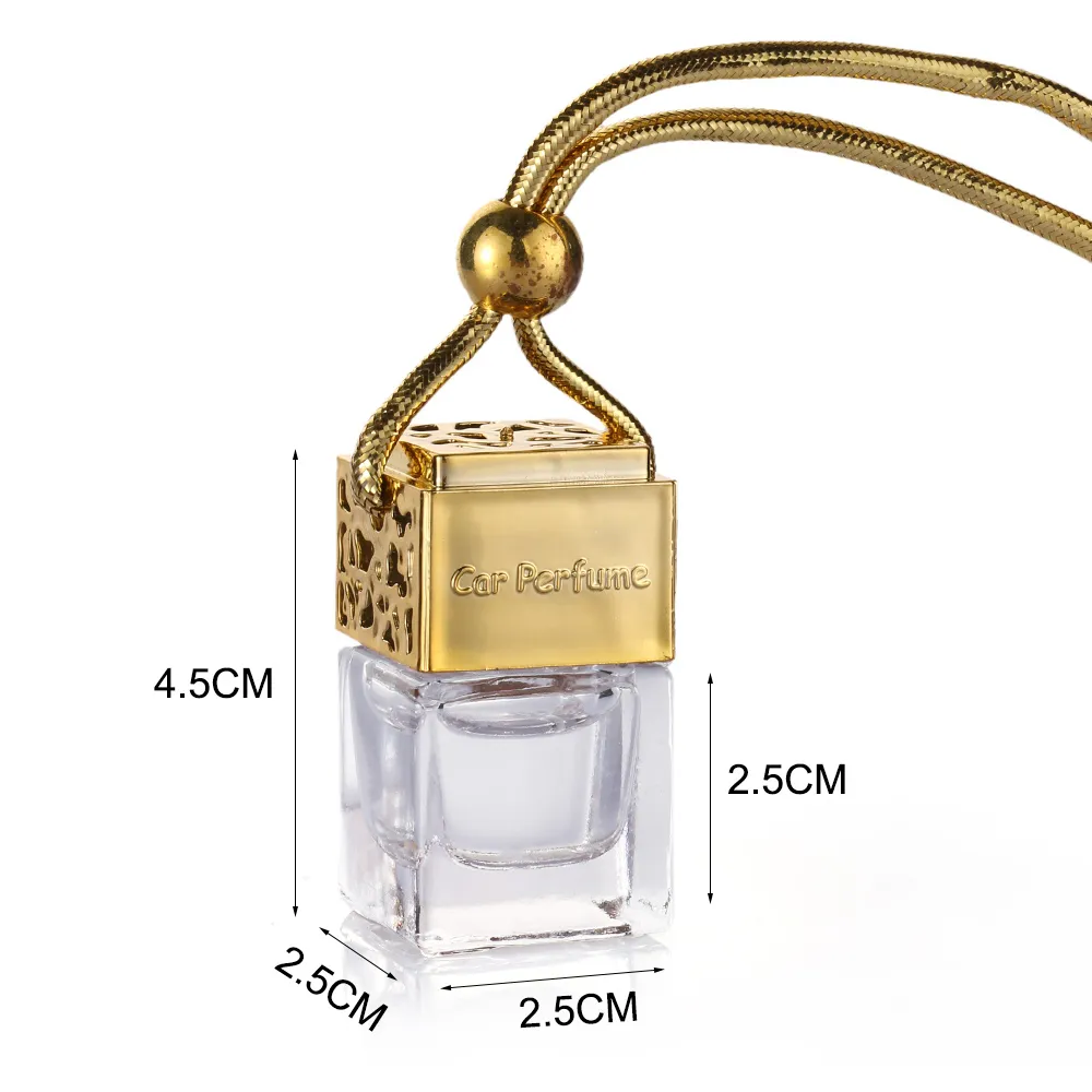 2024Glass Car Perfume Bottle Air Freshener - Hanging Essential Oil ...