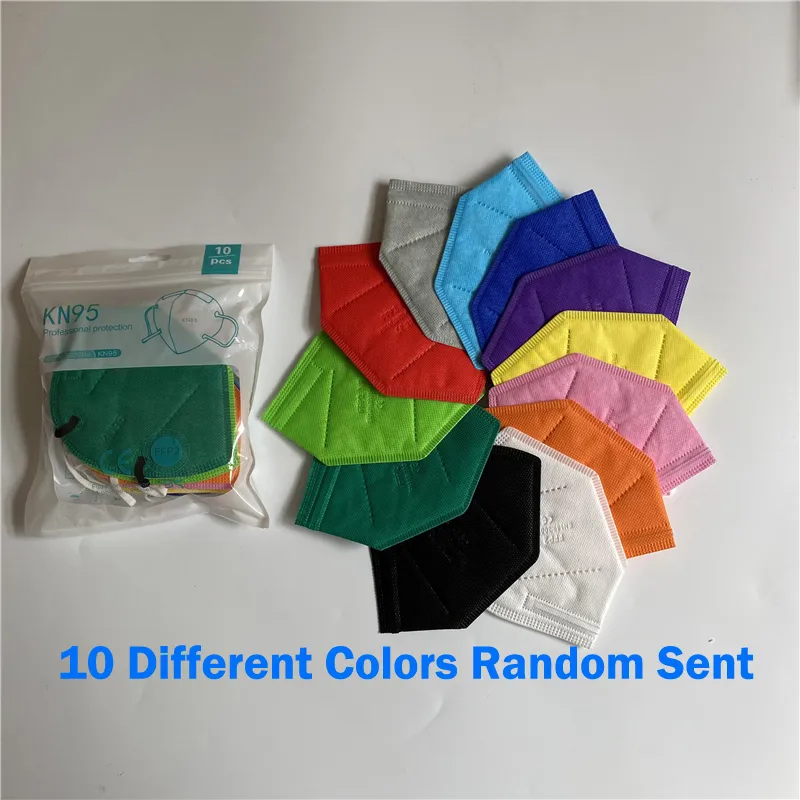 DHgate.com:10-200pcs FFP2 Mask Approved CE 5 Layers Face Mask KN95 ...