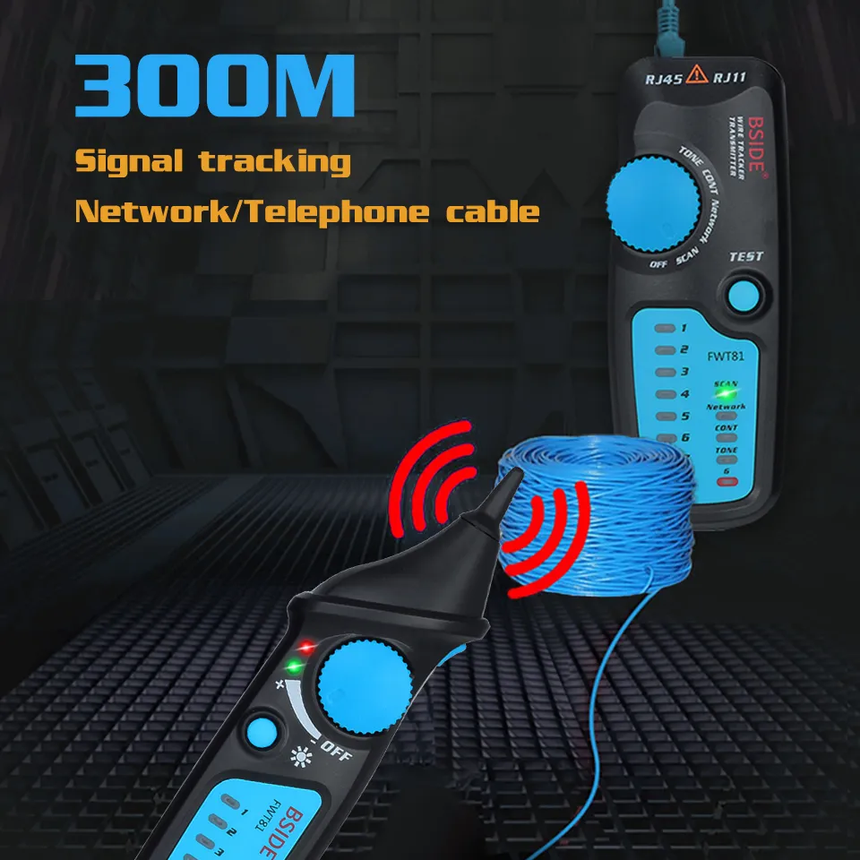 Premium Cable Tester & Tracker: RJ11/RJ45 Ethernet & Telephone Wire ...