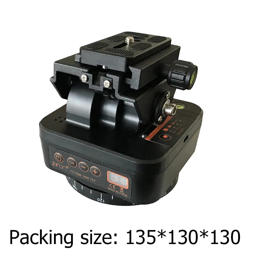 Alloyseed YT-1000 Motorized Panoramic Tripod Head with Pan Tilt, 1/4 ...