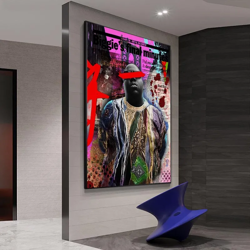 Famous Singer Biggie Smalls Canvas Poster Poppa Rap Hip Hop Picture ...