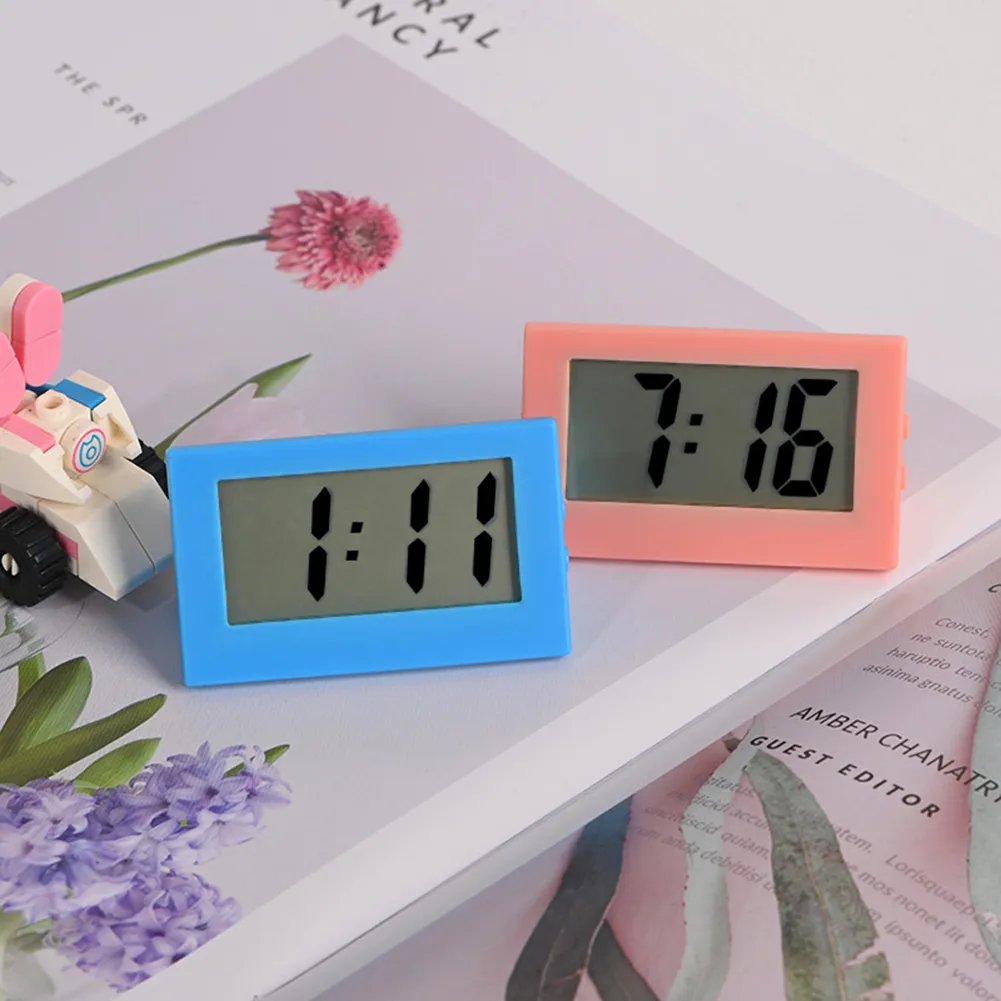 Compact Digital Desk Clock - Mini LCD Table Clock for Home, Office ...