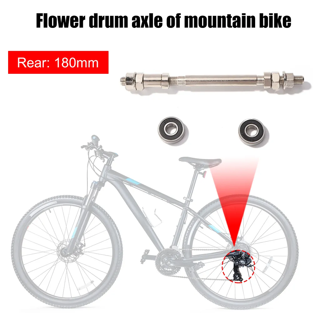 Durable MTB Hub Axle: 140/180mm Bike Front Wheel Axle & Rear Spindle ...