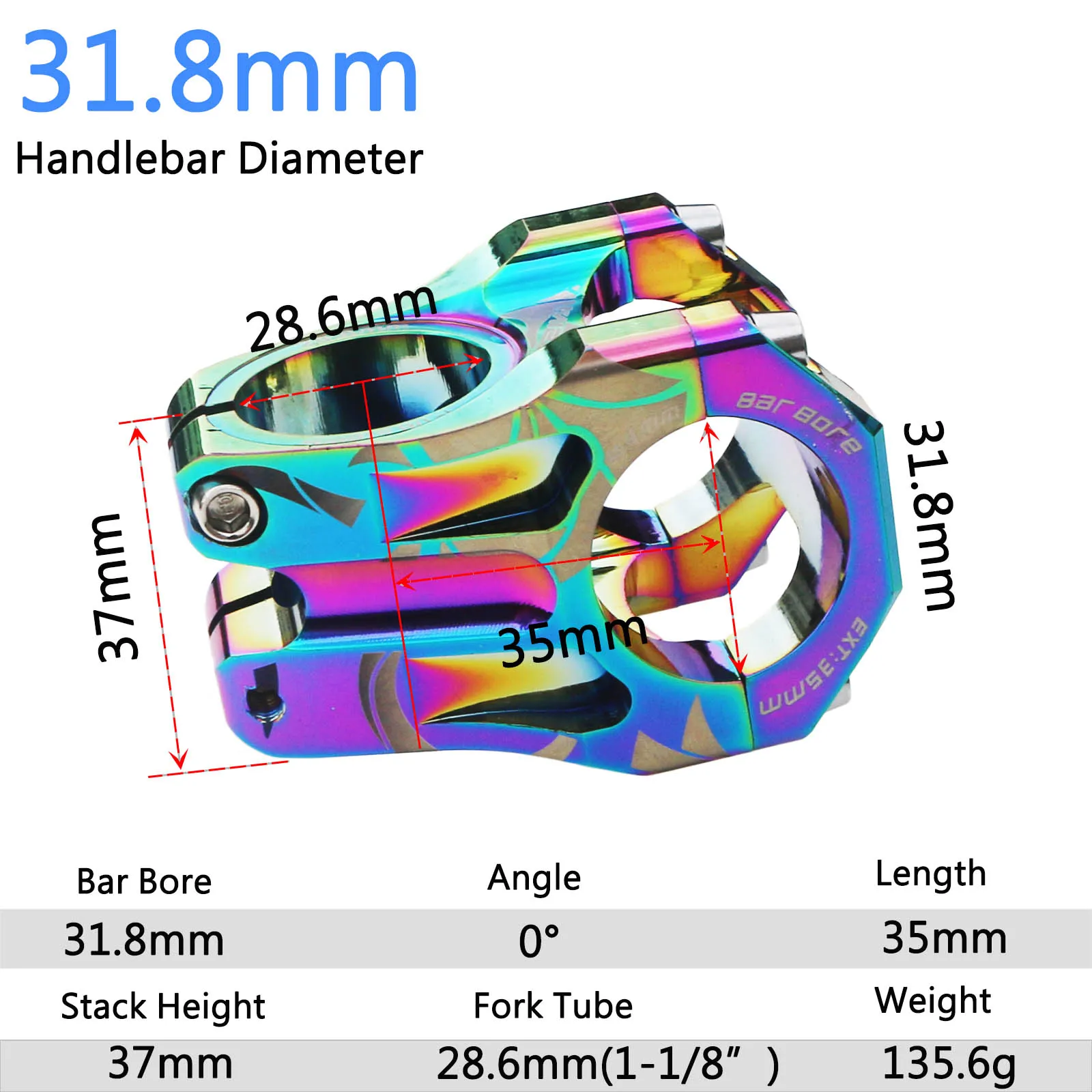 CNC CNC MTB STEM Ciser |Trasillo Corto De 35 Mm Para Carretera ...