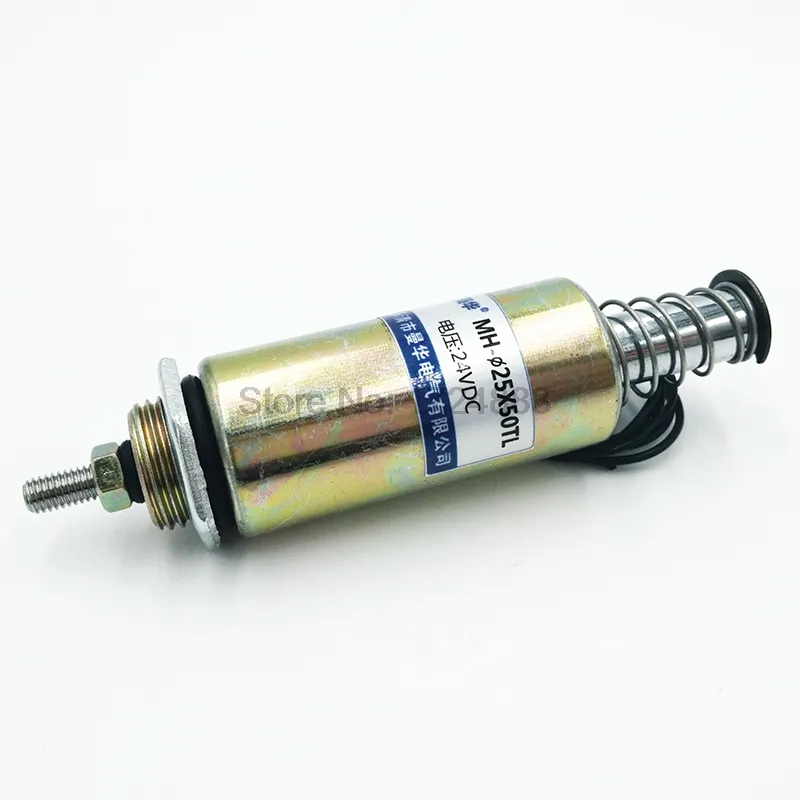 25x50mm Push-Pull Type Tubular Solenoid Electromagnet, 12V/24V DC, 10 ...