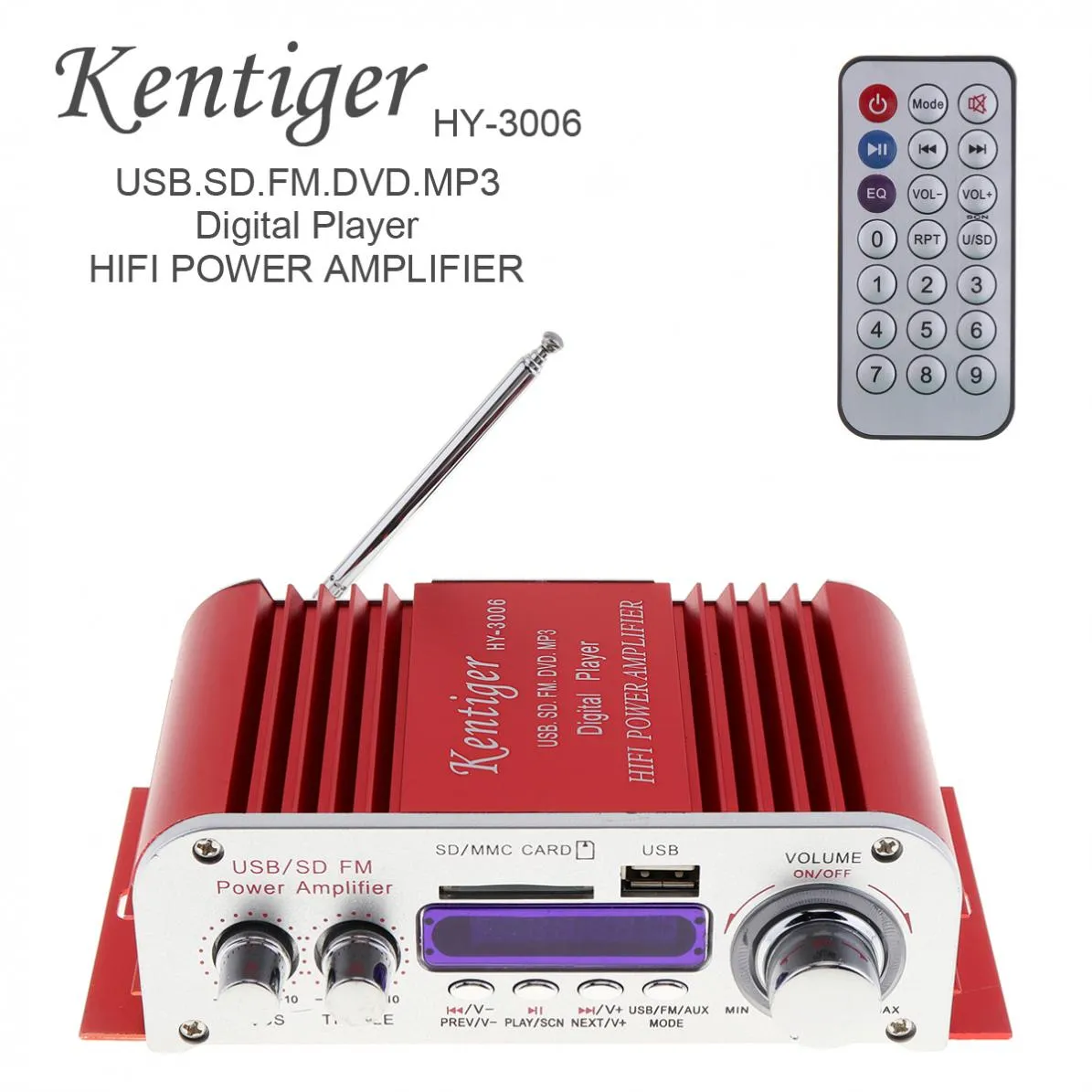 Mini HiFi Stereo 1000 watt amplifiers with Digital Display, Remote ...