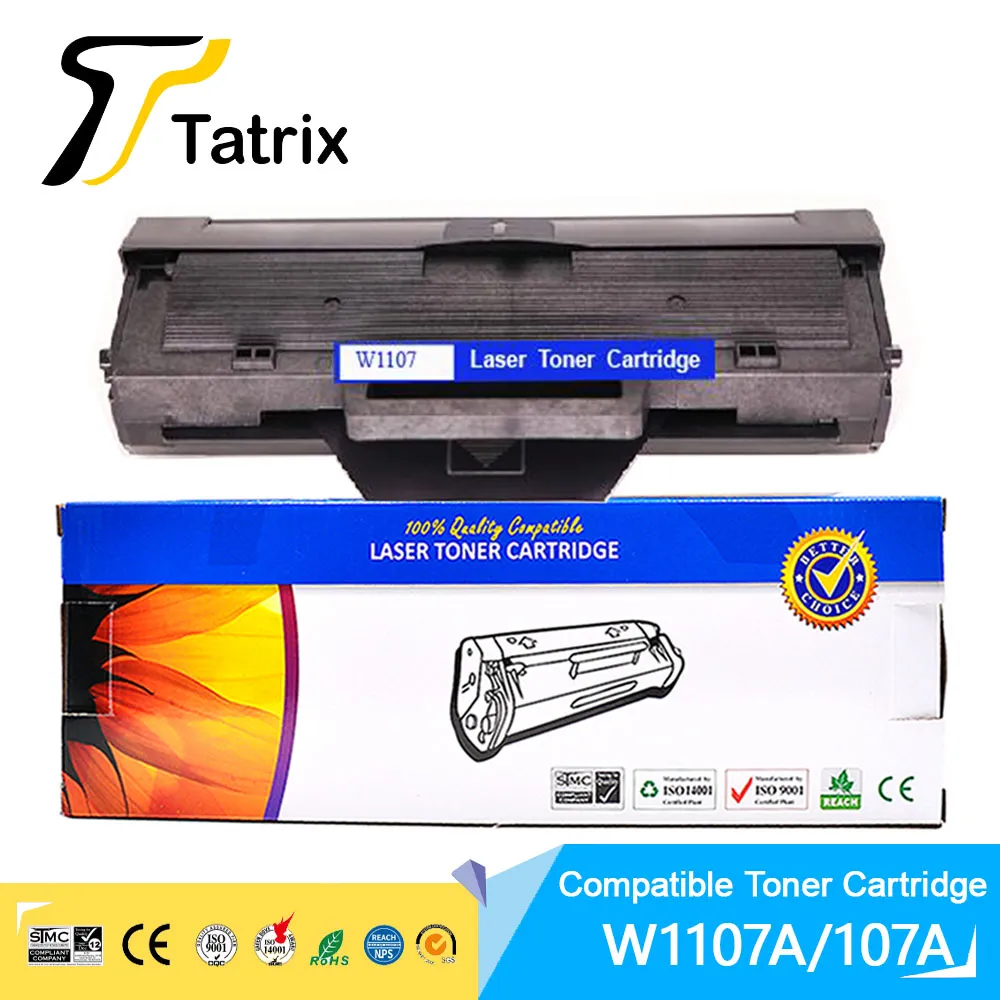 Tatrix W1107A Toner 107a W1107A Premium Compatible Laser Black Toner ...