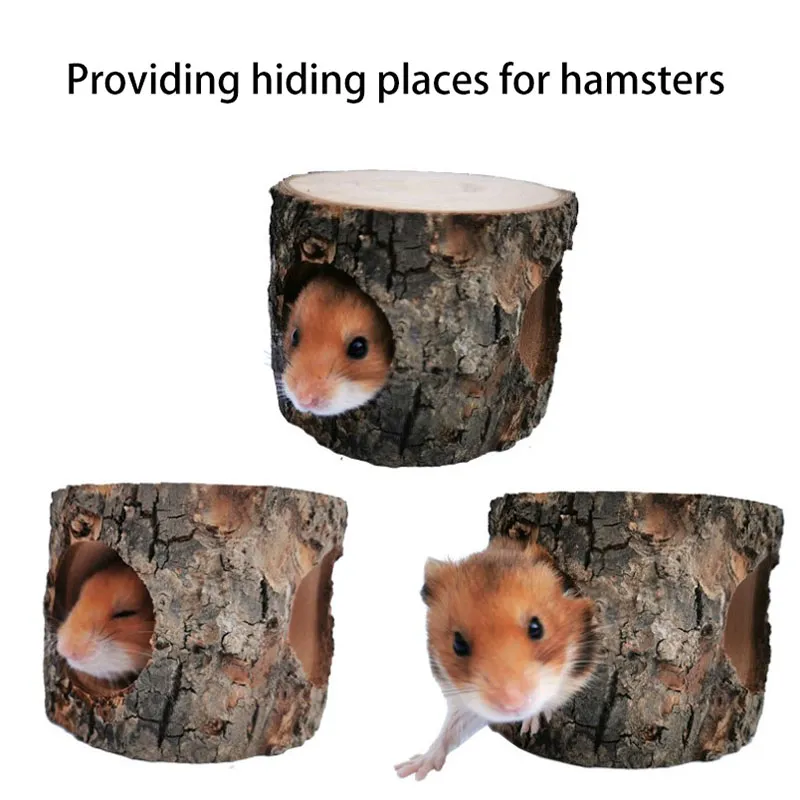 Funny Wooden Hamster Tunnels: Safe Chew Toy for Small Animals, Mice ...
