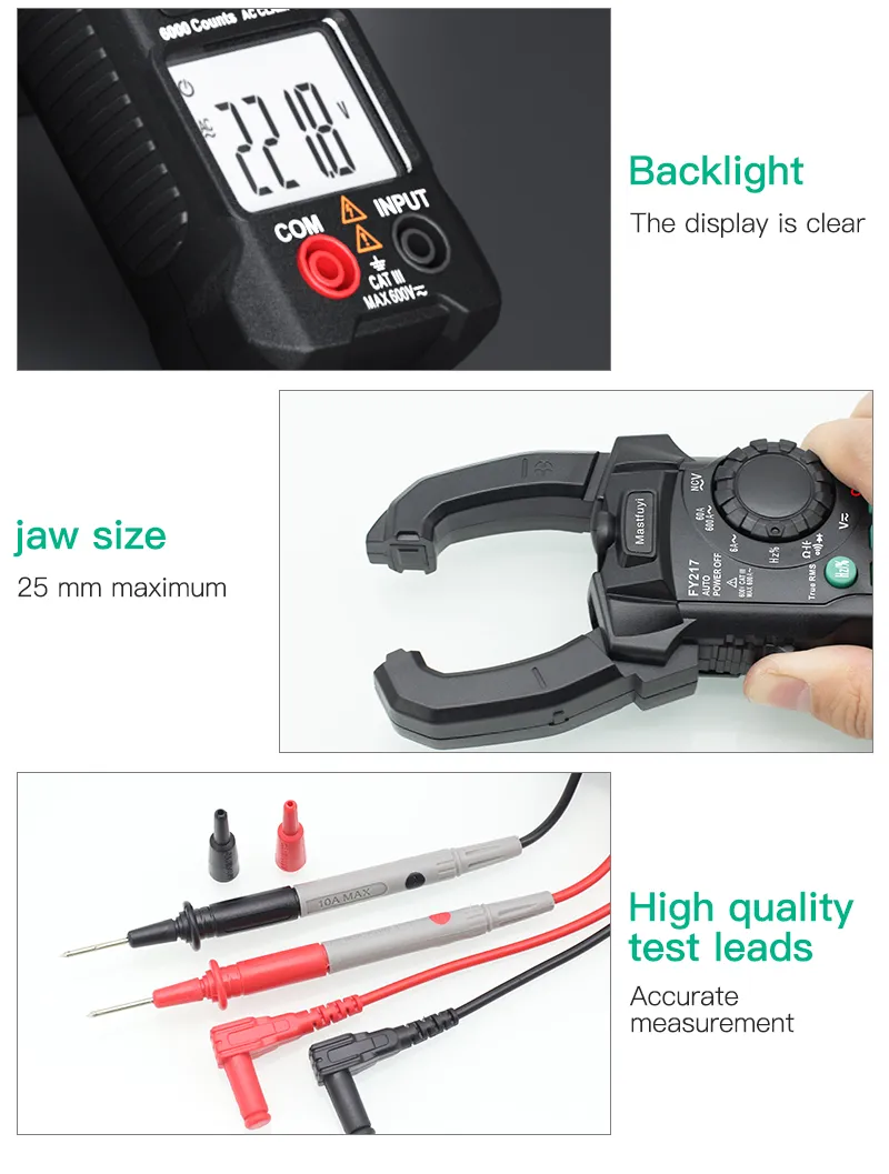 Wholesale Digital Multimeter Clamp Meter Clamp Meter With Amperometric ...