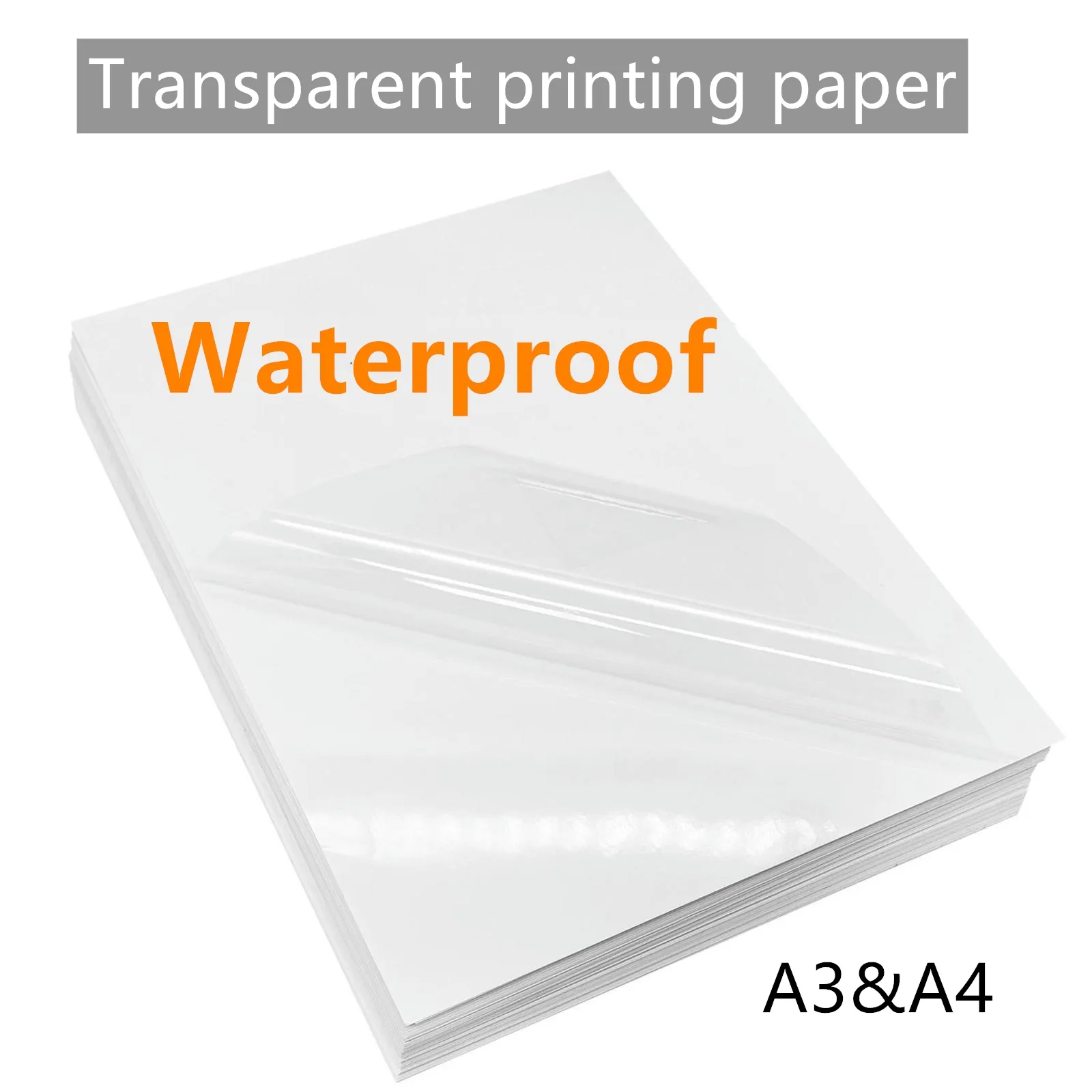 8.5x11 Glossy Sticker Paper Clear Transparent Sticker Paper - 10 Sheets ...