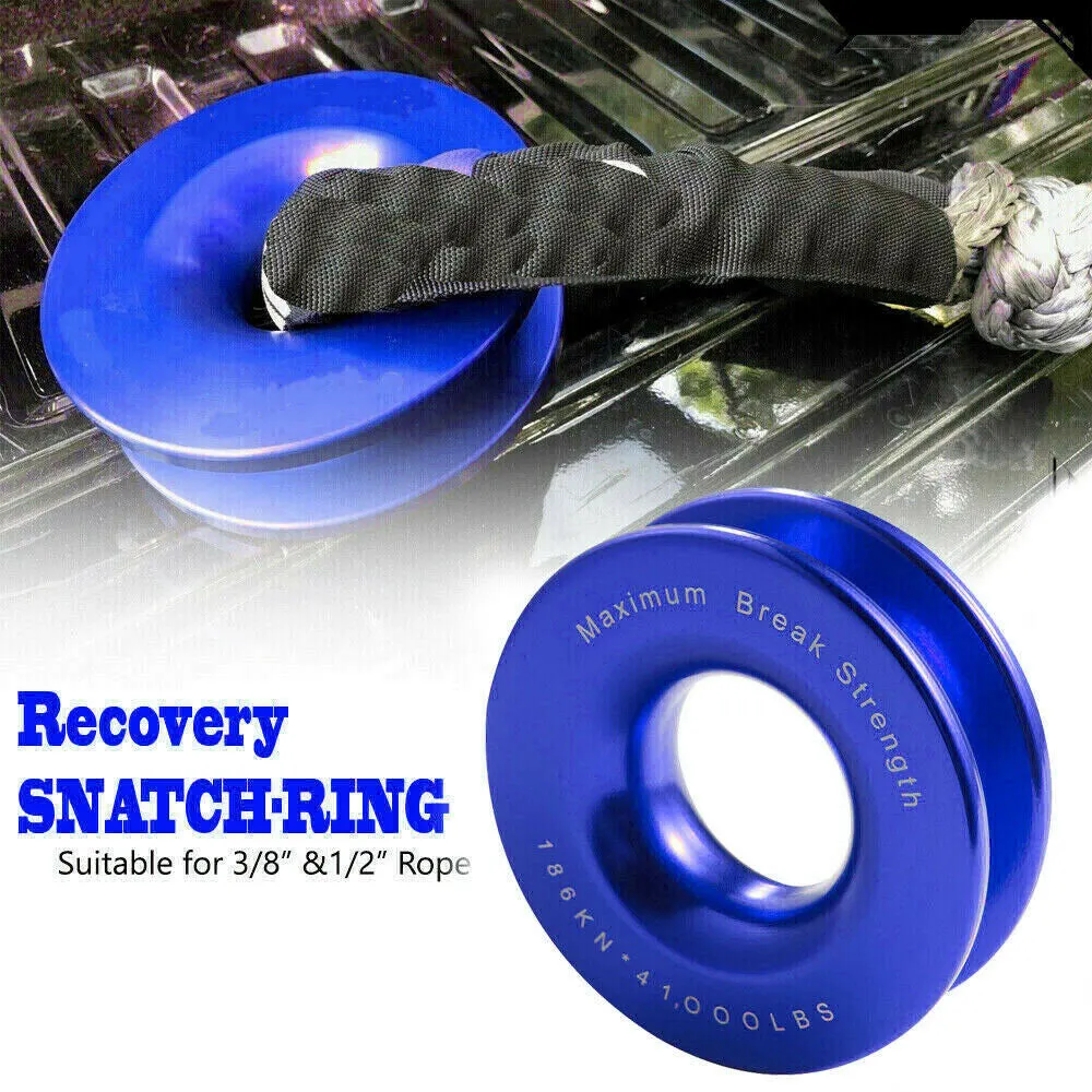 41,000lbs Winch Snatch Ring - Heavy Duty Recovery Ring for Soft ...