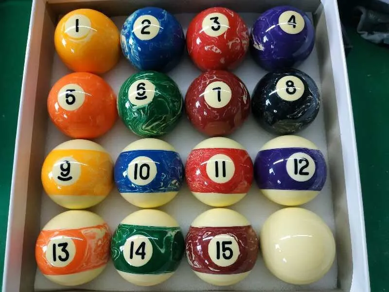 DHgate.com:50.8mm/52.25mm/57.25mm Resin Billiards Pool Balls 16pcs Full ...