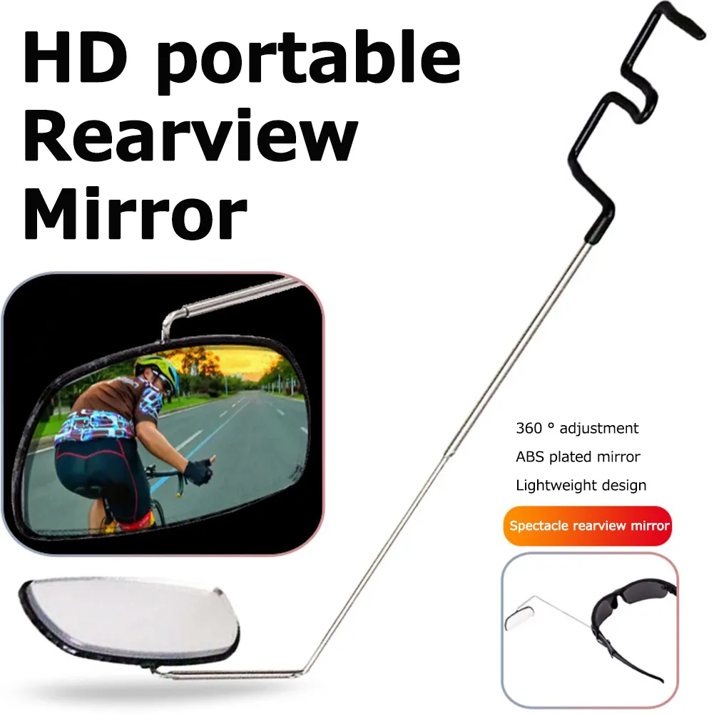 Strap On Helmet Mirror For Road Mountain Bikes Bike Rearview Mirror ...
