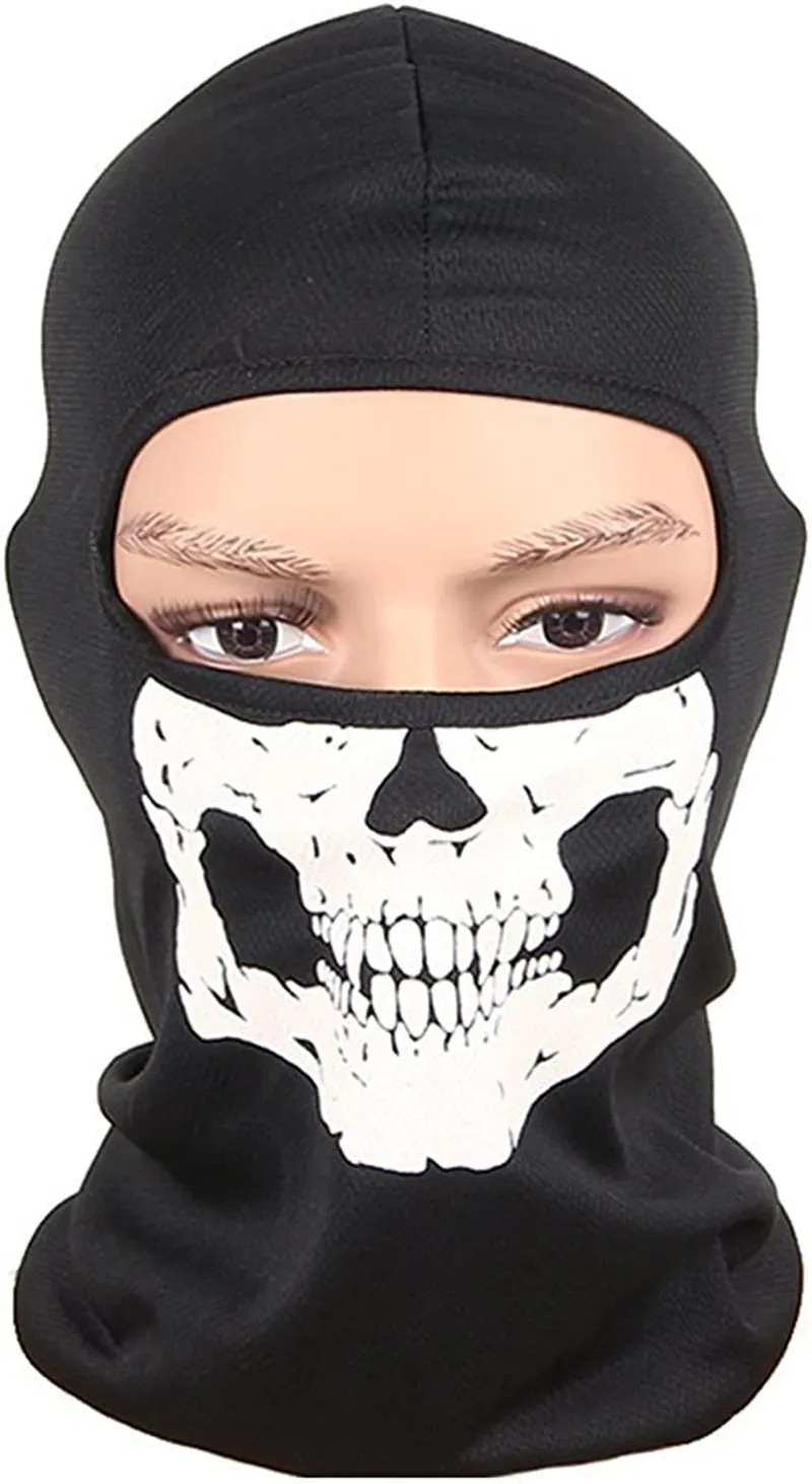 Black Ghosts Skull Full Face Mask, Windproof Ski Mask... From Ddmydec ...