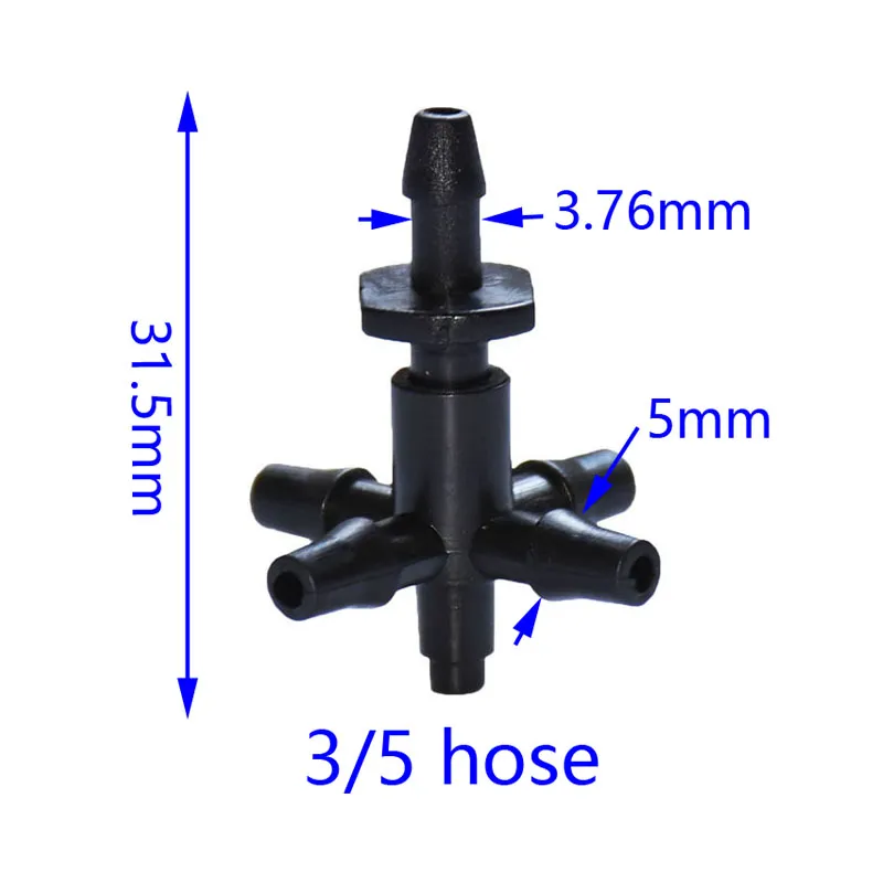 Arrow Drip 4 Way And 5 Way Hose Barb Water Connectors 20 Pack Water ...