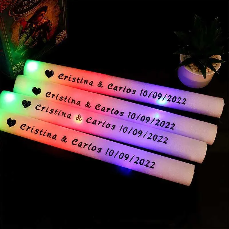 DHgate Colorful LED Glow Sticks Bulk 12 15 30 60Pcs Foam Cheer Tubes for Xmas Birthday Wedding Party Supplies Toys Gifts