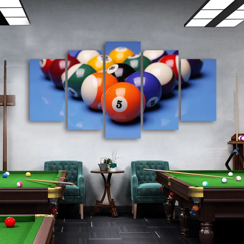 DHgate.com:5 Piece Modern Billiard Hall Snooker Decorative Painting ...