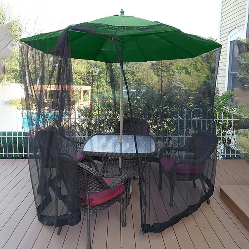 Patio Dining Sunshade Mosquito Net: Corde Réglable, Fermeture À ...