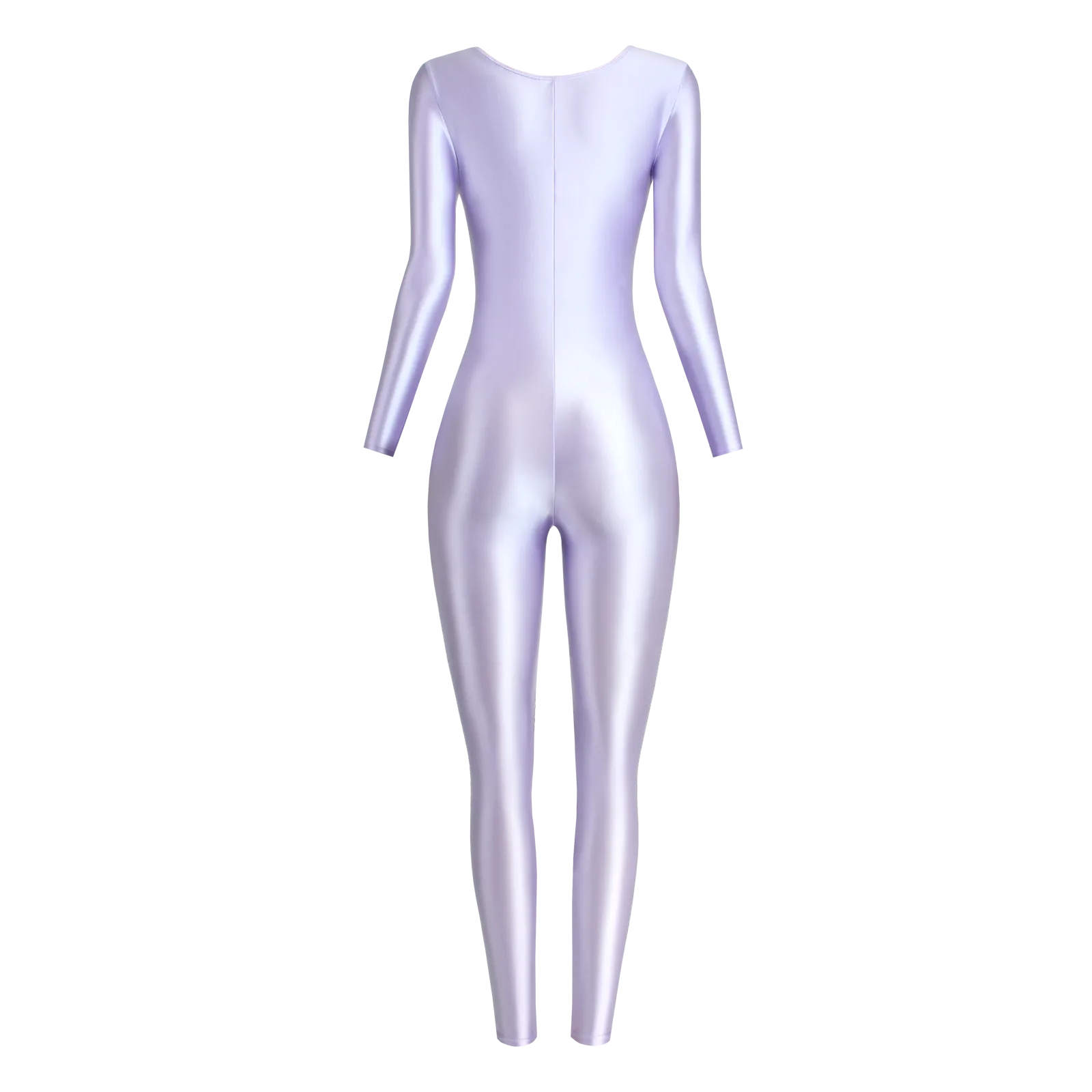 Women's Sexy Shiny Bodysuit Tight-Fitting Oil Smooth Running Overalls ...